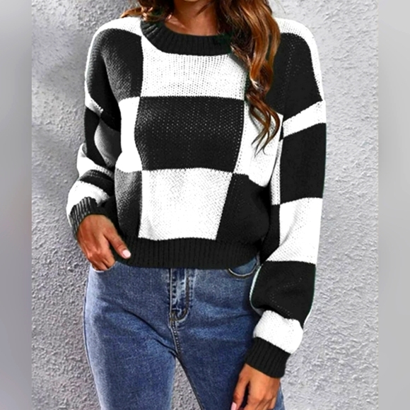 Sweaters | Checkered Sweater | Poshmark